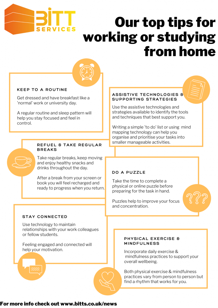 Our Top Tips to Working or Studying from home - B.I.T.T. Services